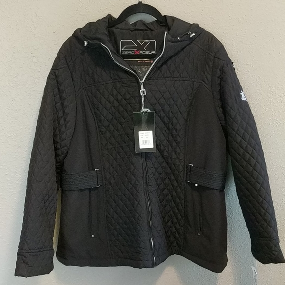 ZeroXposur | Jackets & Coats | Nwt Zeroxposur Black Quilted Hooded ...